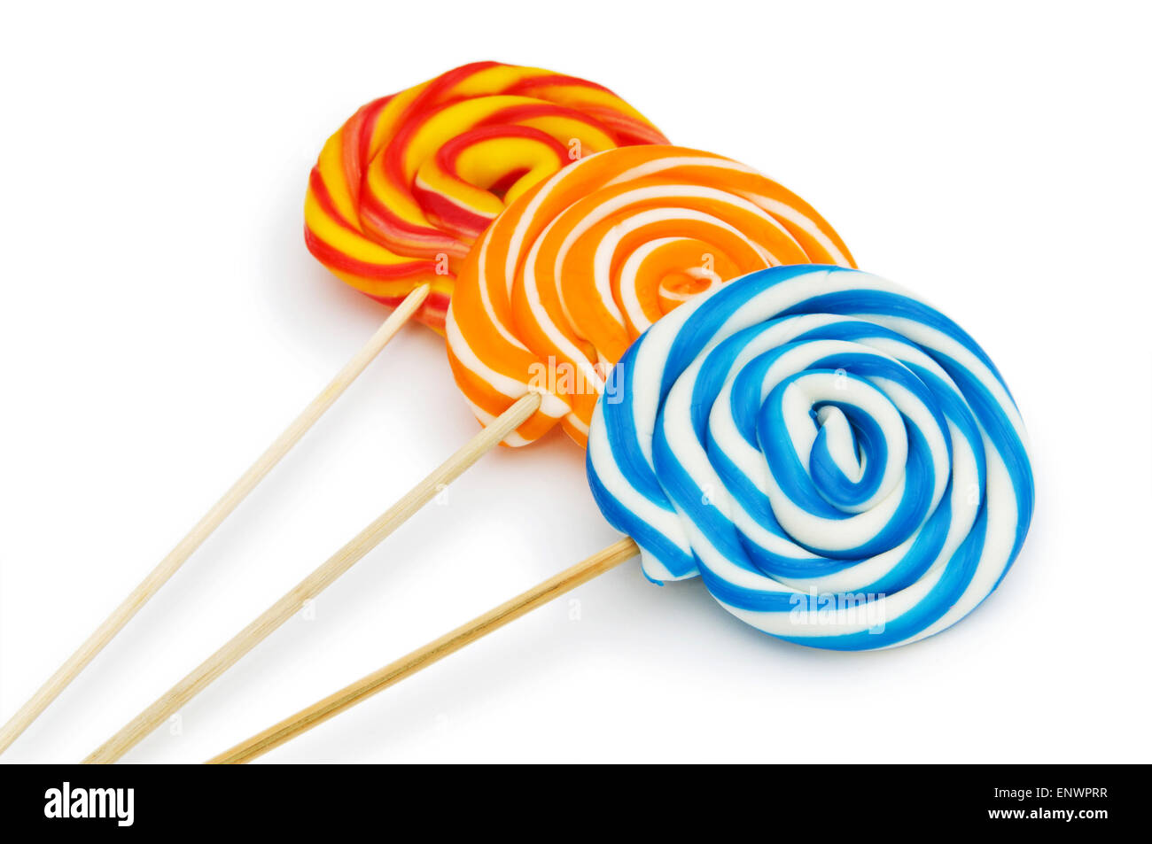 Colourful lollipop isolated on the white background Stock Photo - Alamy