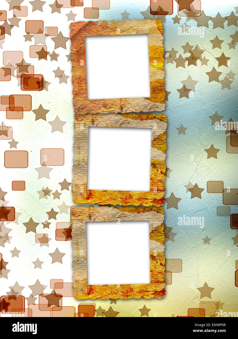 Old grunge frames on the blur boke background Stock Photo - Alamy