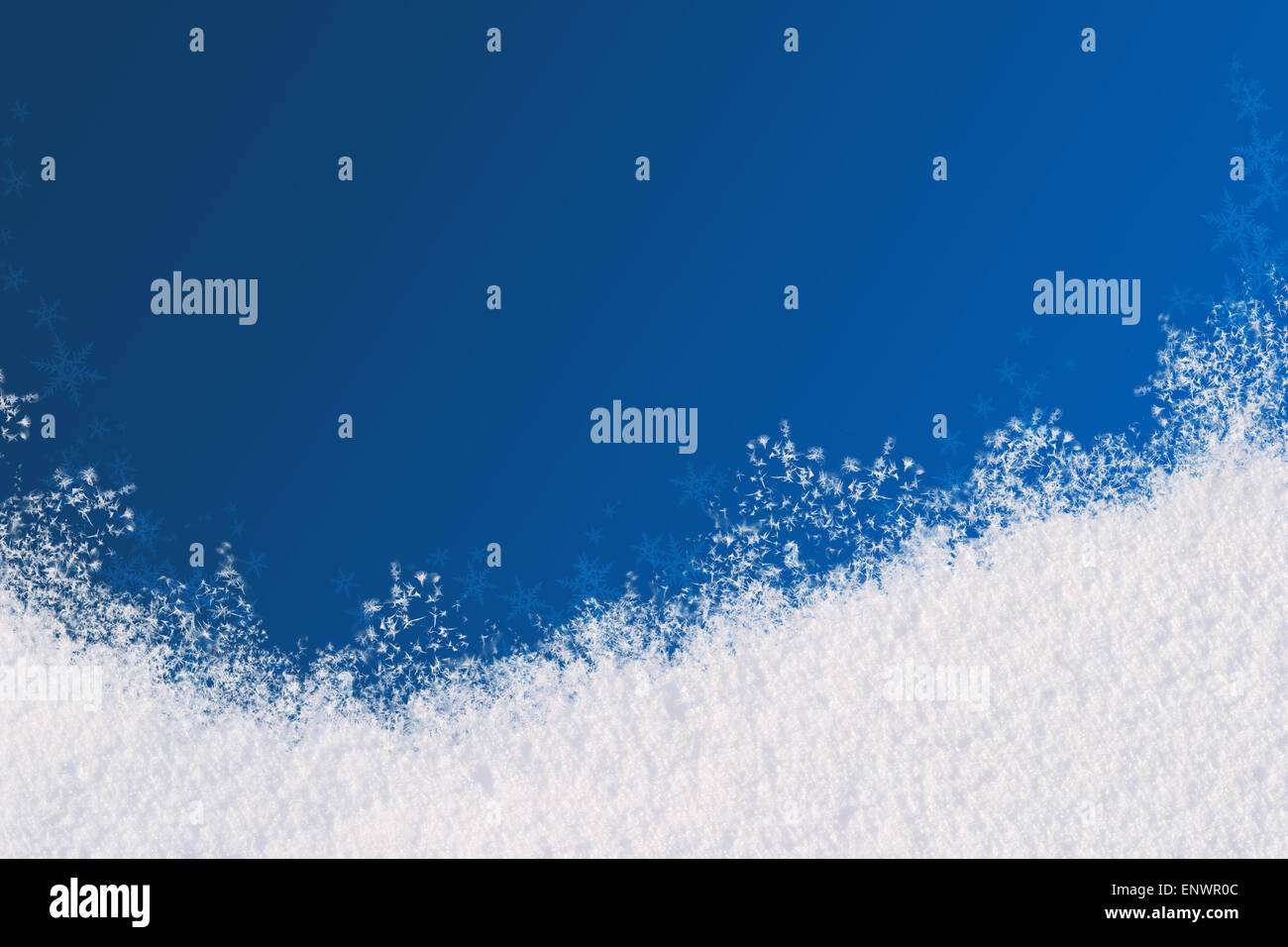 Winter background for the congratulations. The blue background and ...