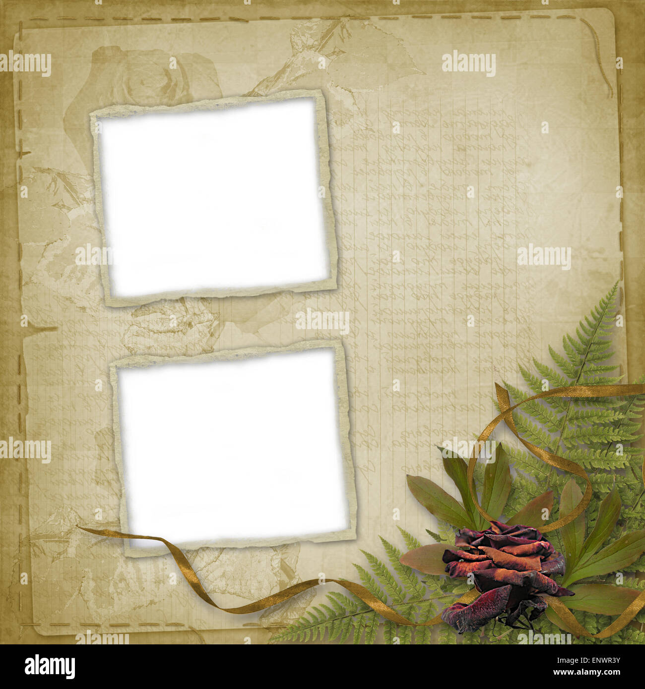 Abstract floral background with bunch of flower and frame Stock Photo ...