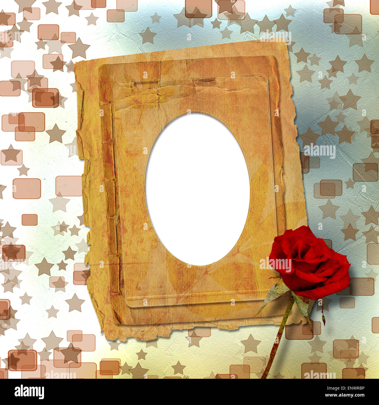 Old grunge frames on the blur boke background Stock Photo - Alamy