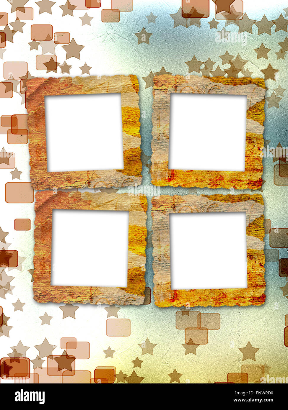 Old grunge frames on the blur boke background Stock Photo - Alamy