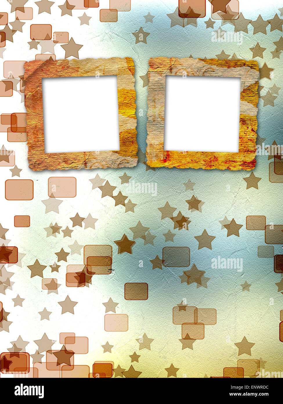 Old grunge frames on the blur boke background Stock Photo - Alamy