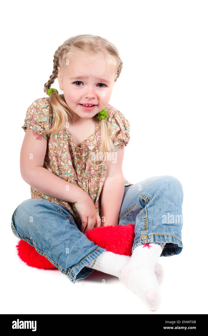 Little girl in studio Stock Photo - Alamy