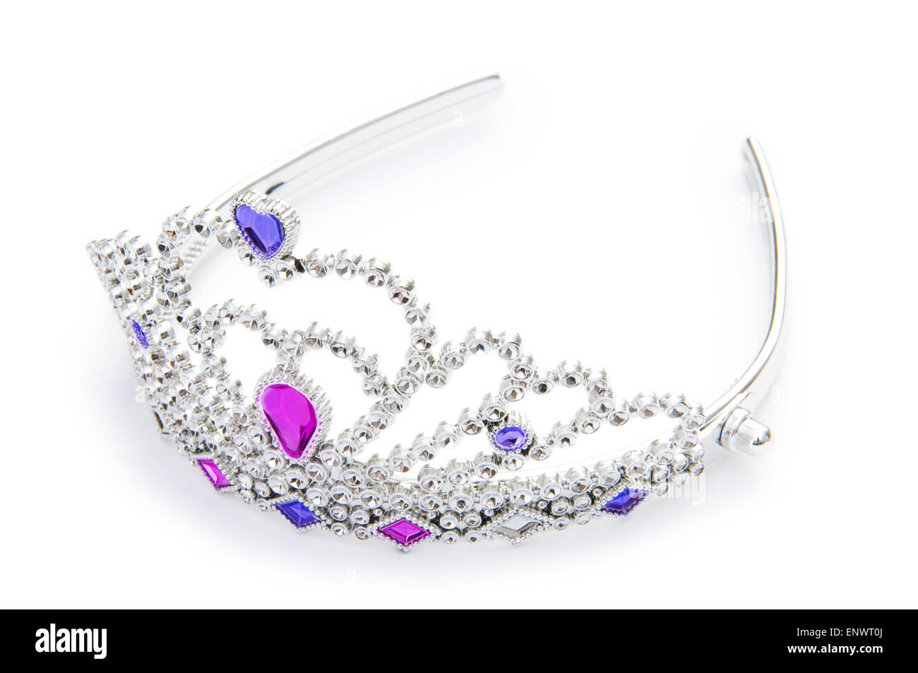 Silver diadem isolated on the white background Stock Photo - Alamy