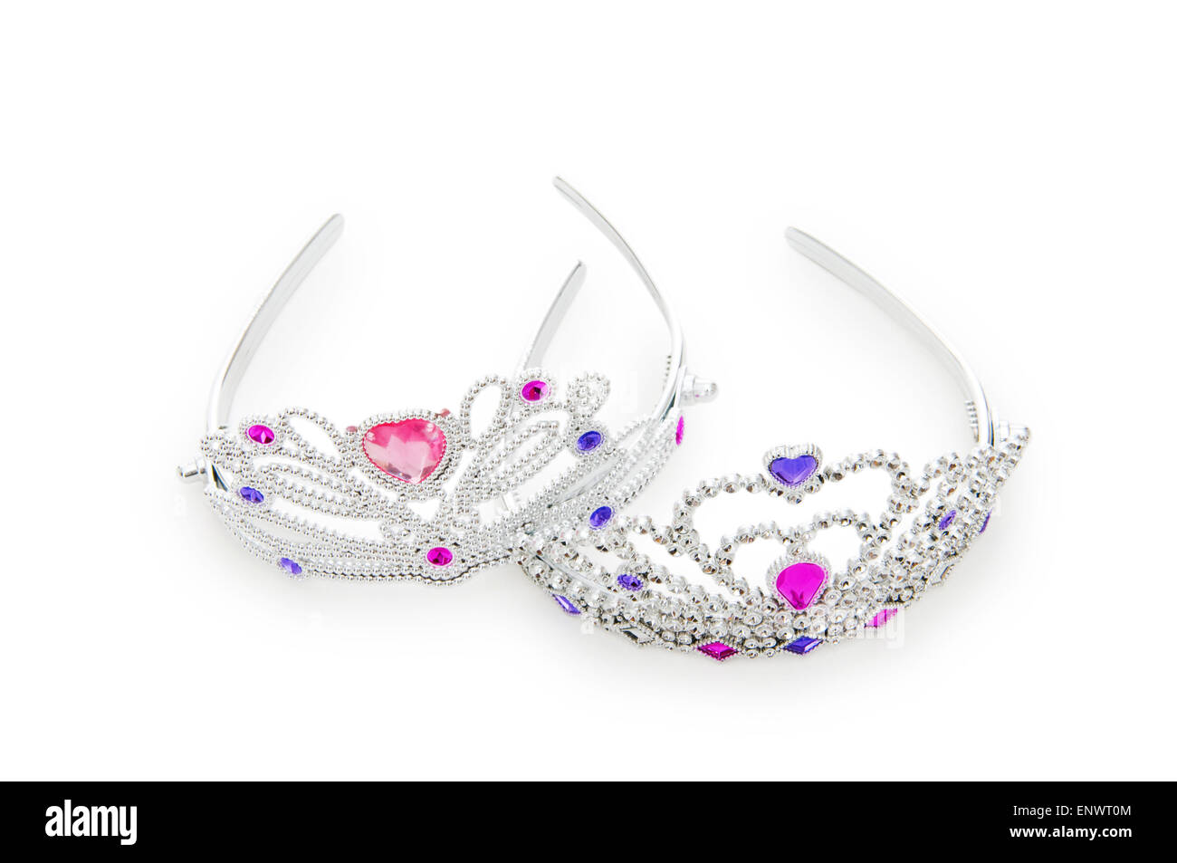 Silver diadem isolated on the white background Stock Photo - Alamy