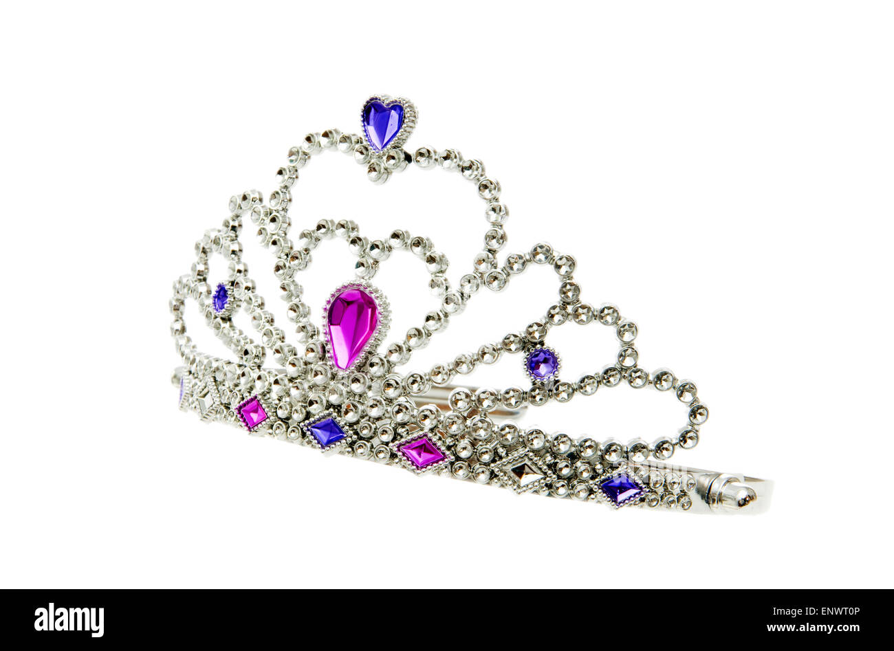 Silver diadem isolated on the white background Stock Photo - Alamy