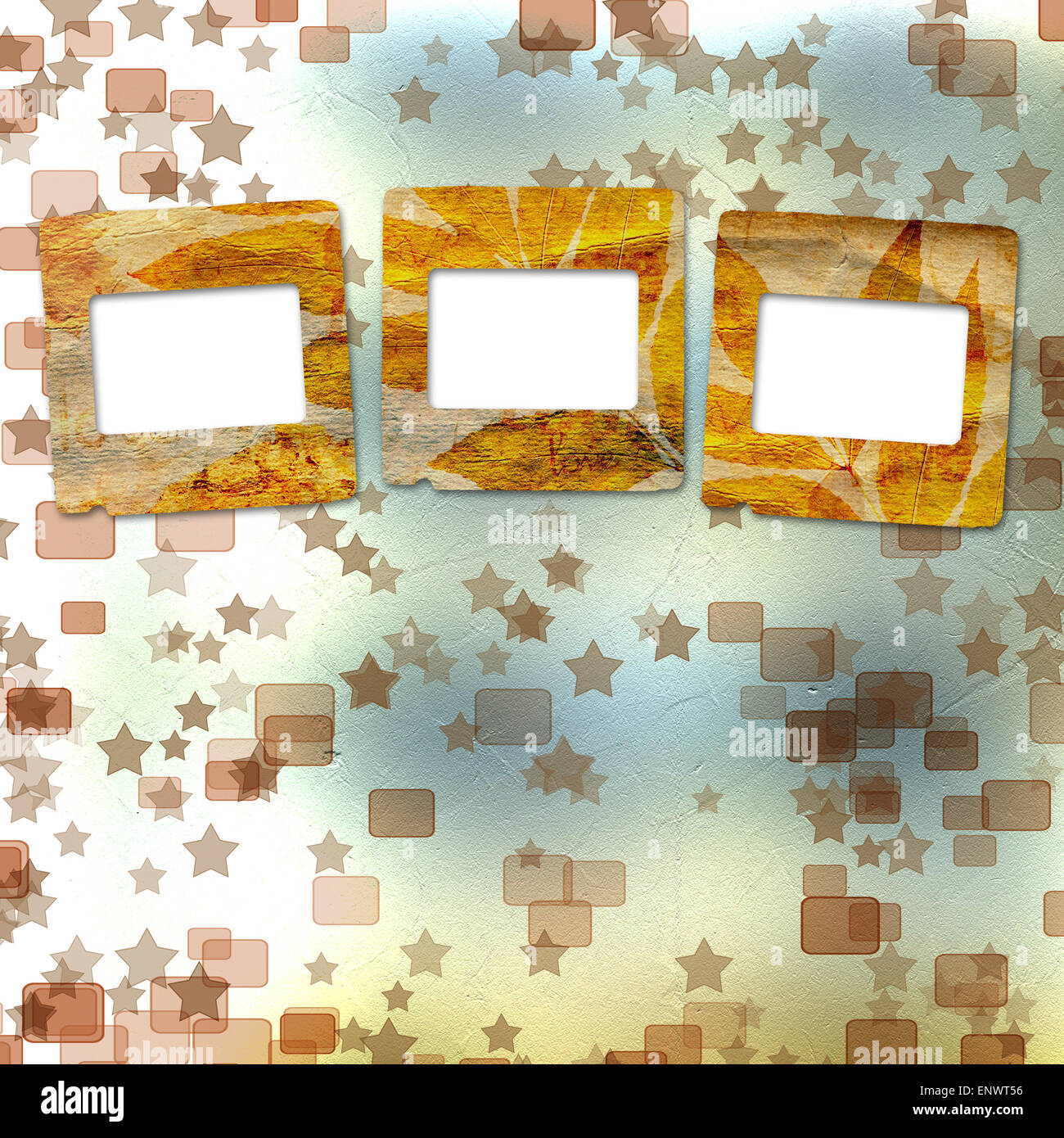 Old grunge frames on the blur boke background Stock Photo - Alamy