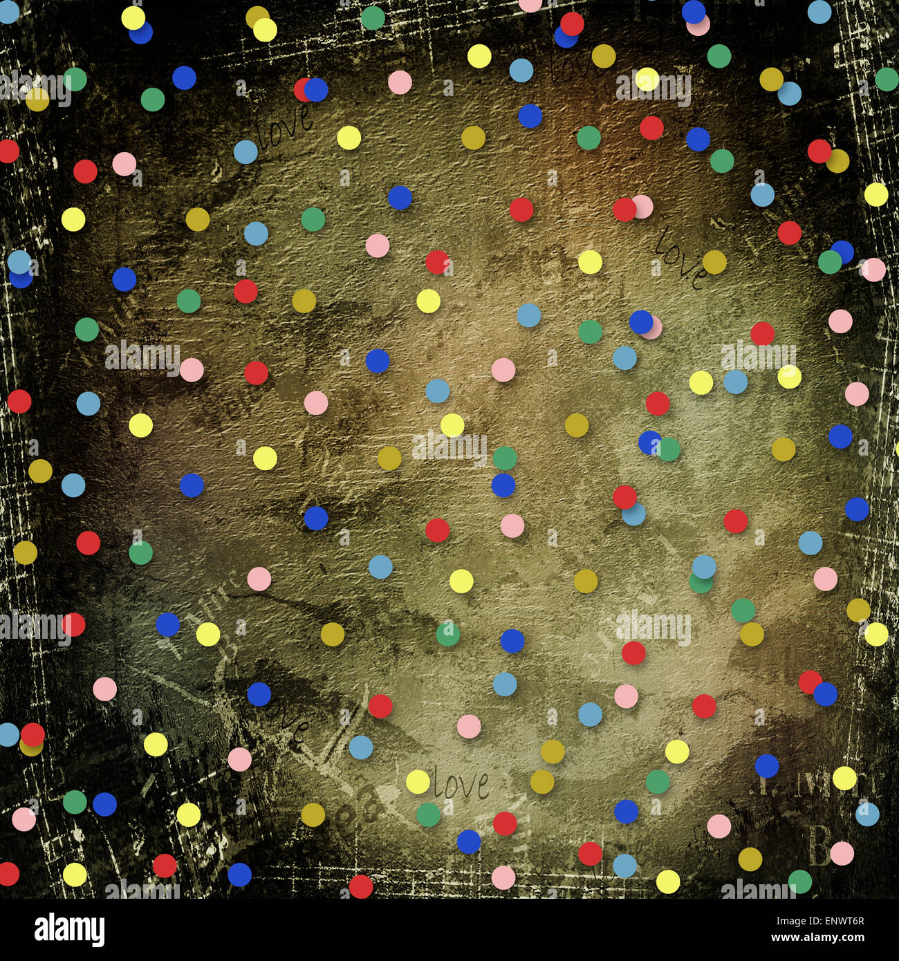 abstract scratch paper background with multicolored confetti Stock ...