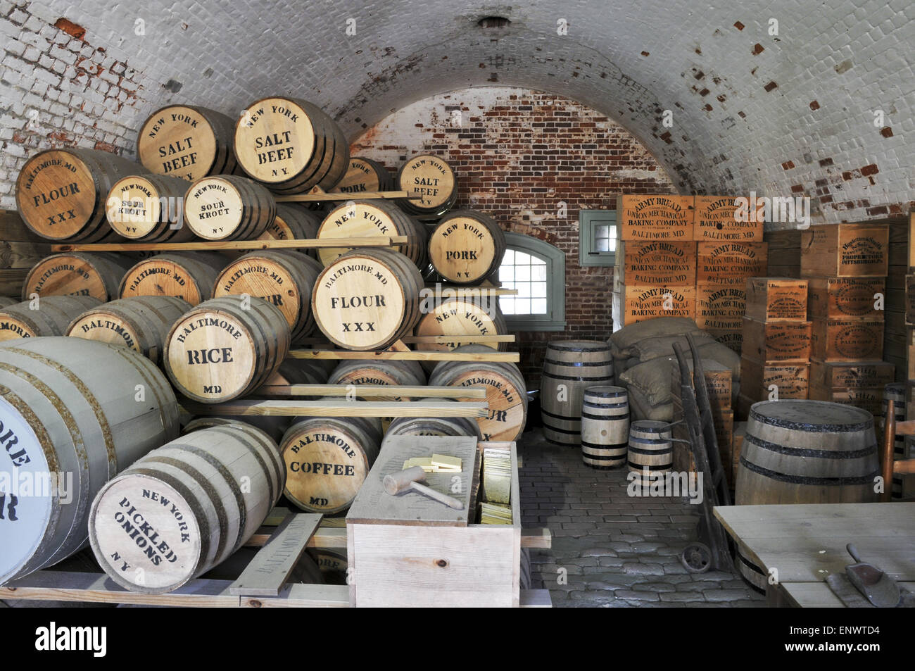 Restored Civil War Store Room Stock Photo - Alamy