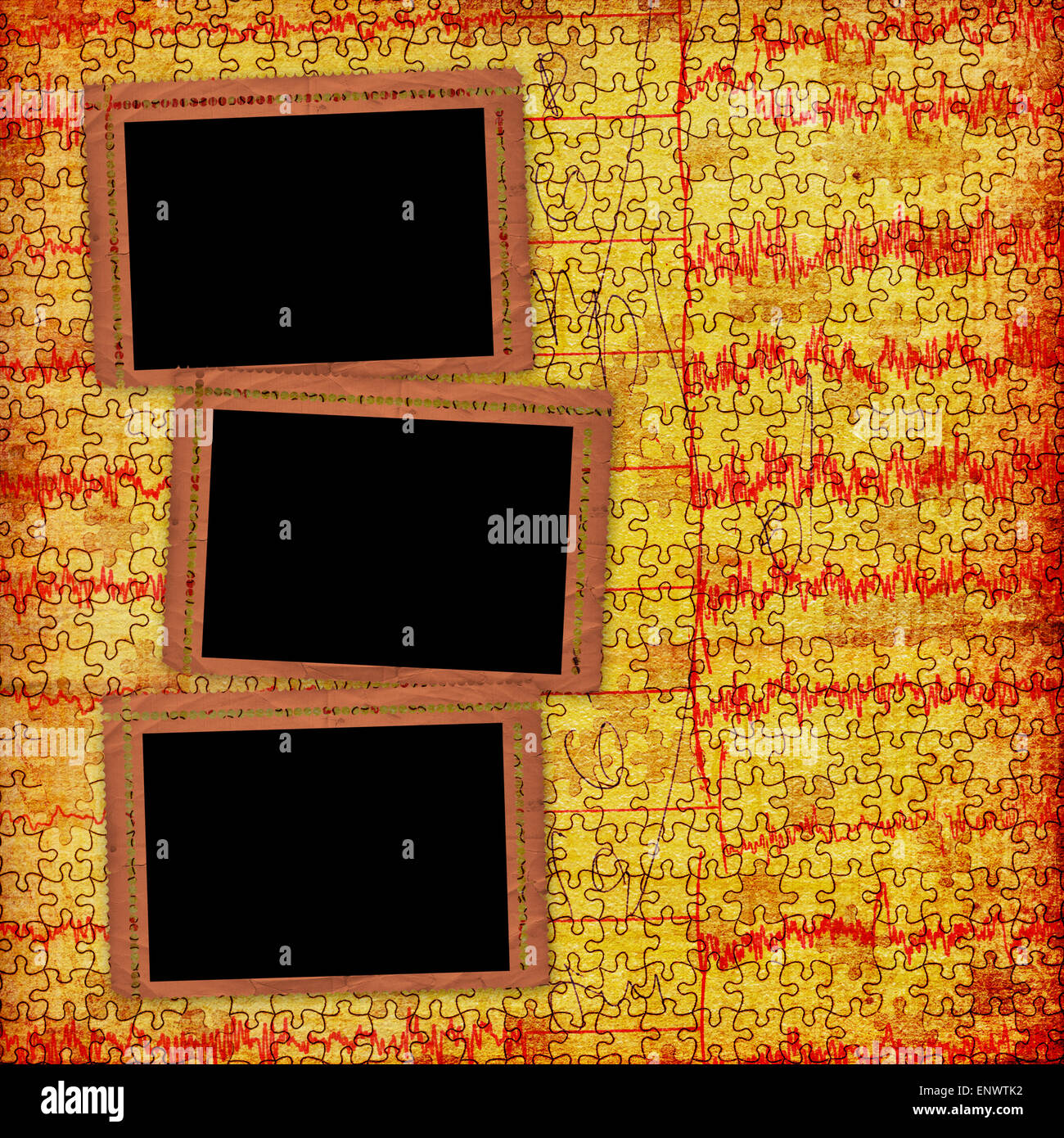 Old grunge paper frames on the ancient background Stock Photo - Alamy