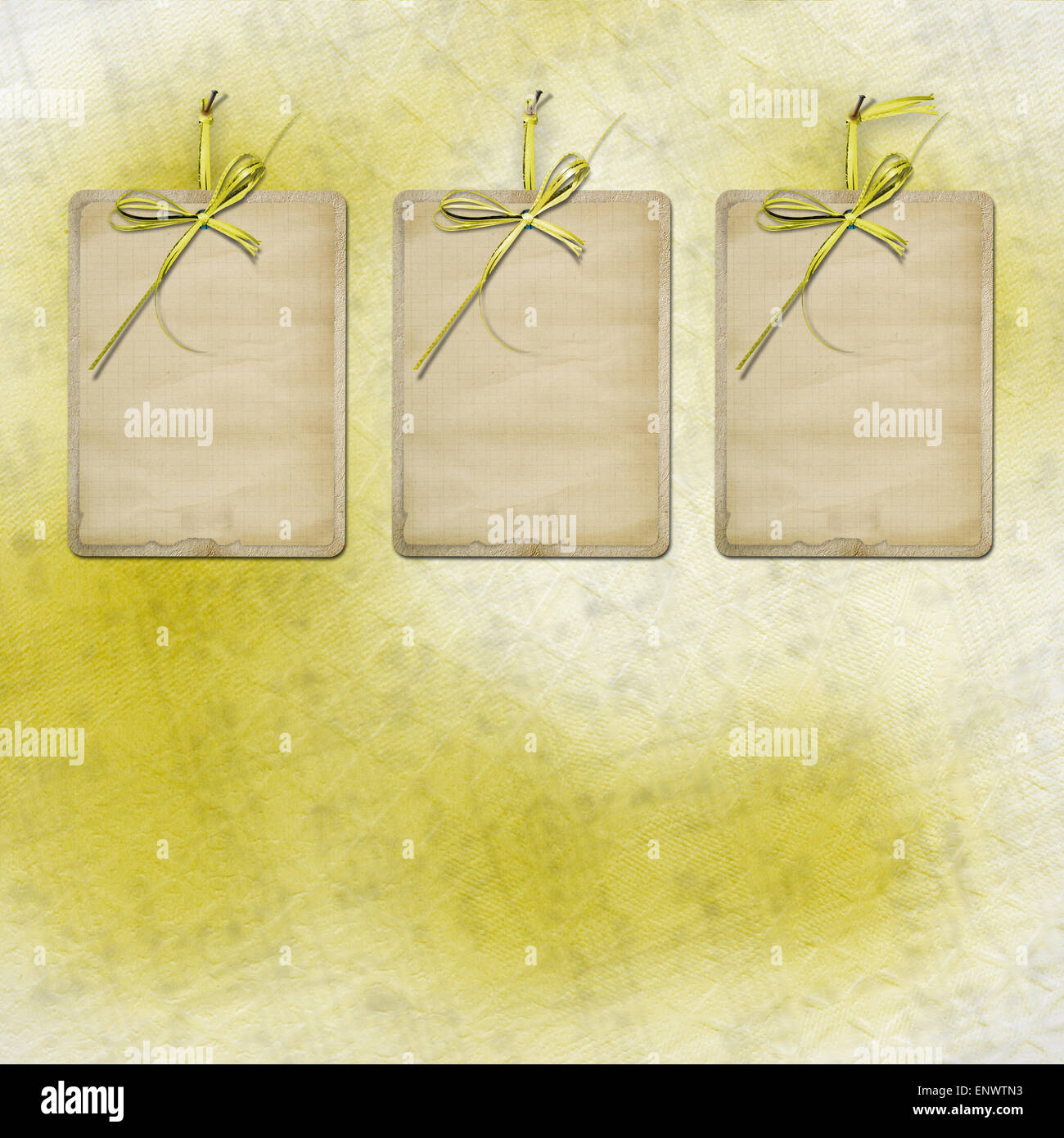 Card for invitation or advertisement with bow on the abstract ...