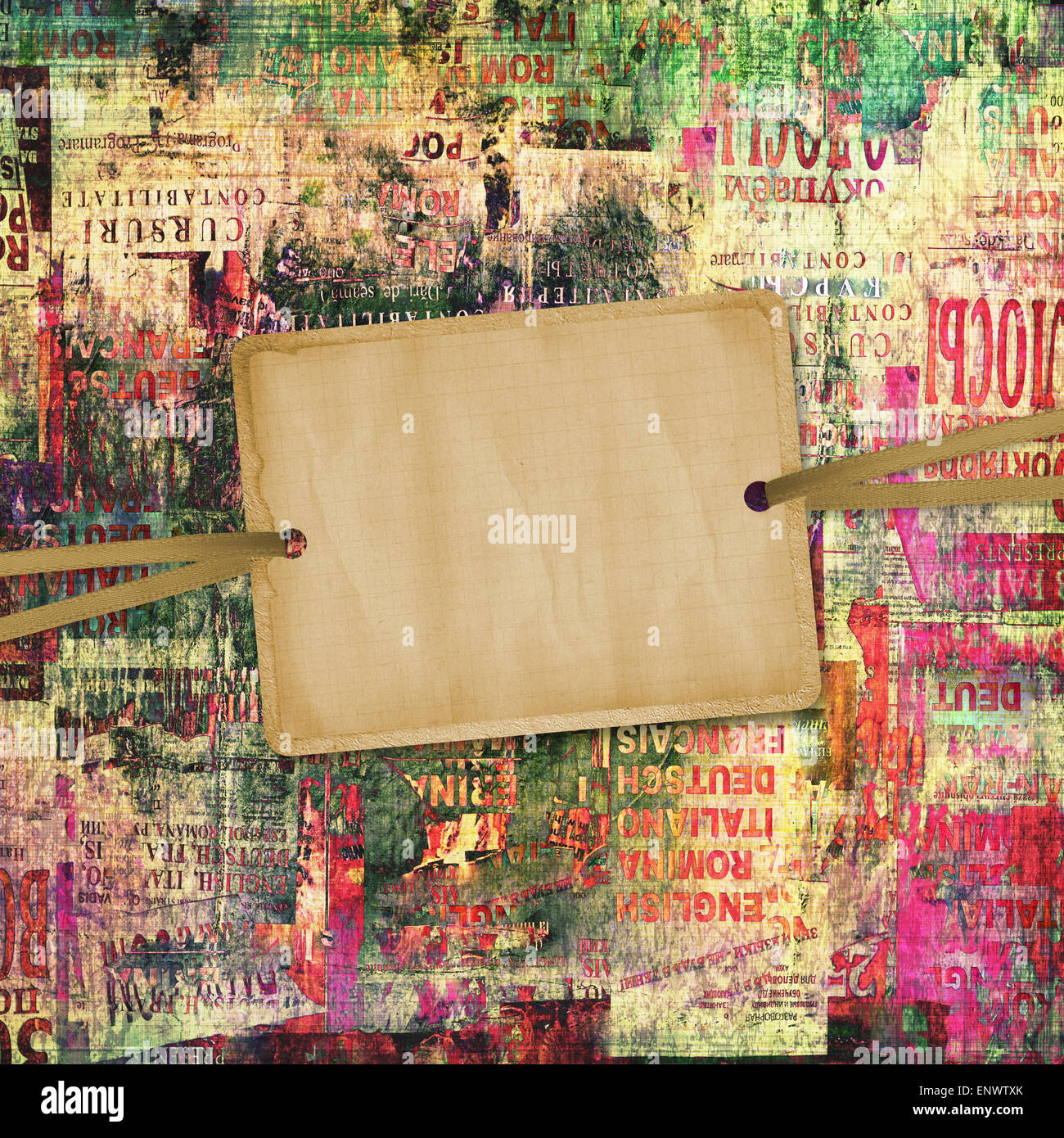 Grunge abstract background with old torn posters Stock Photo - Alamy