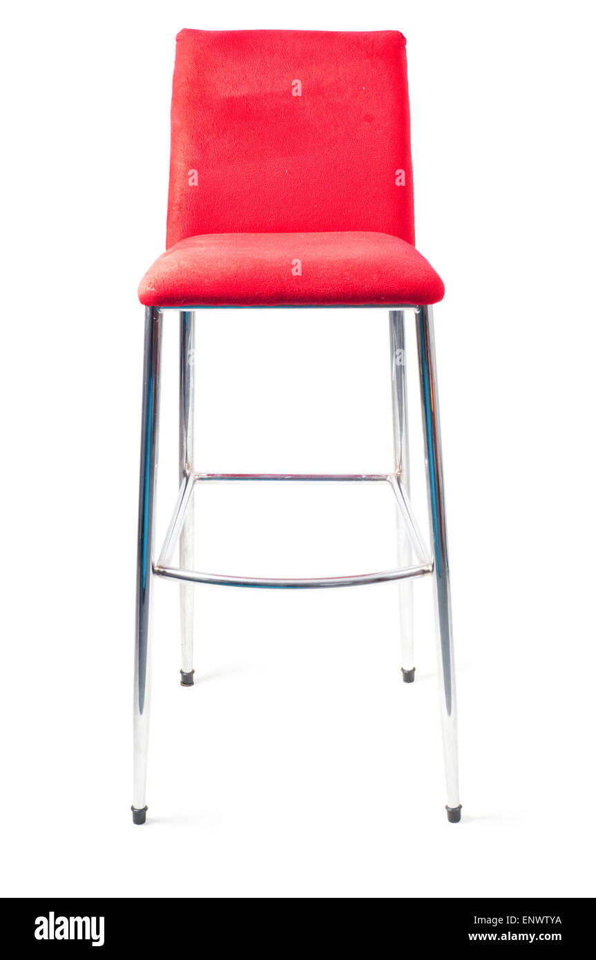 Red bar stool Stock Photo - Alamy