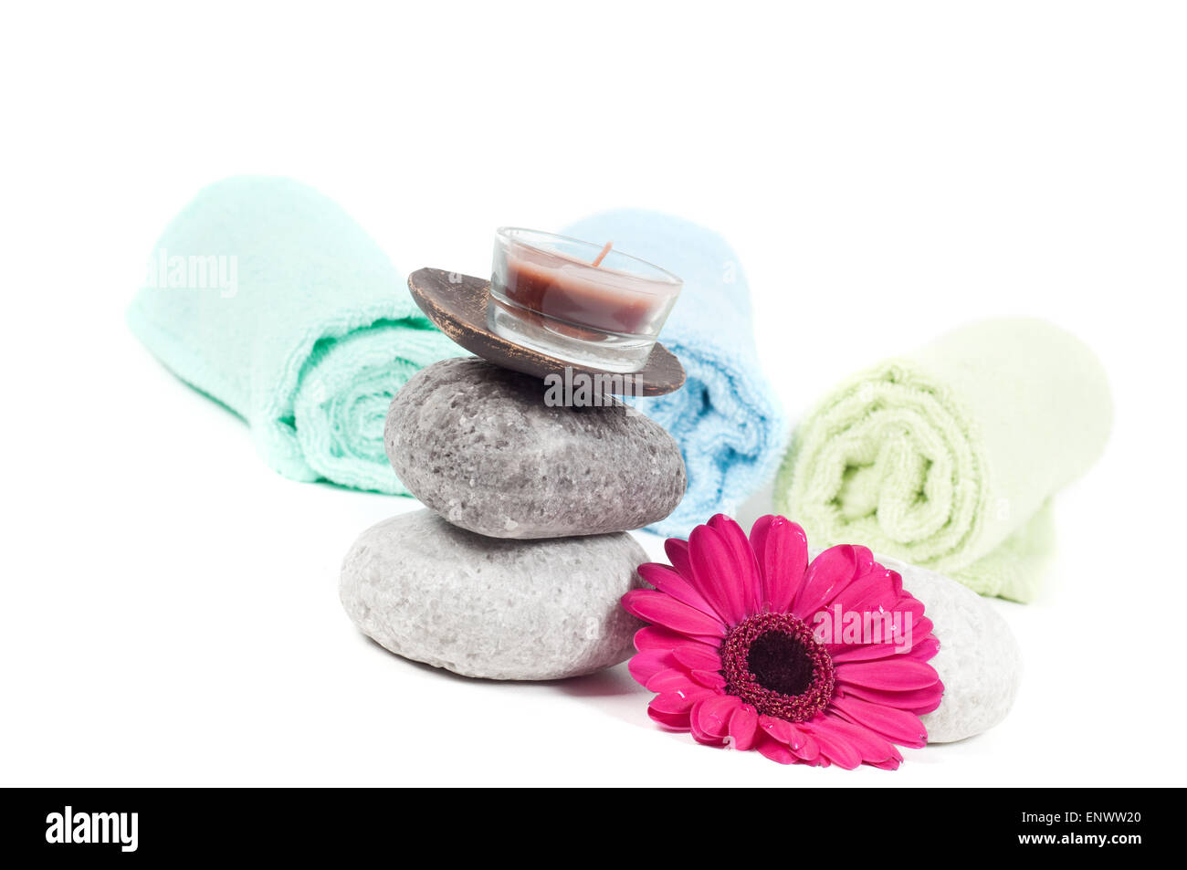 Bath accessories spa stones hi-res stock photography and images - Alamy