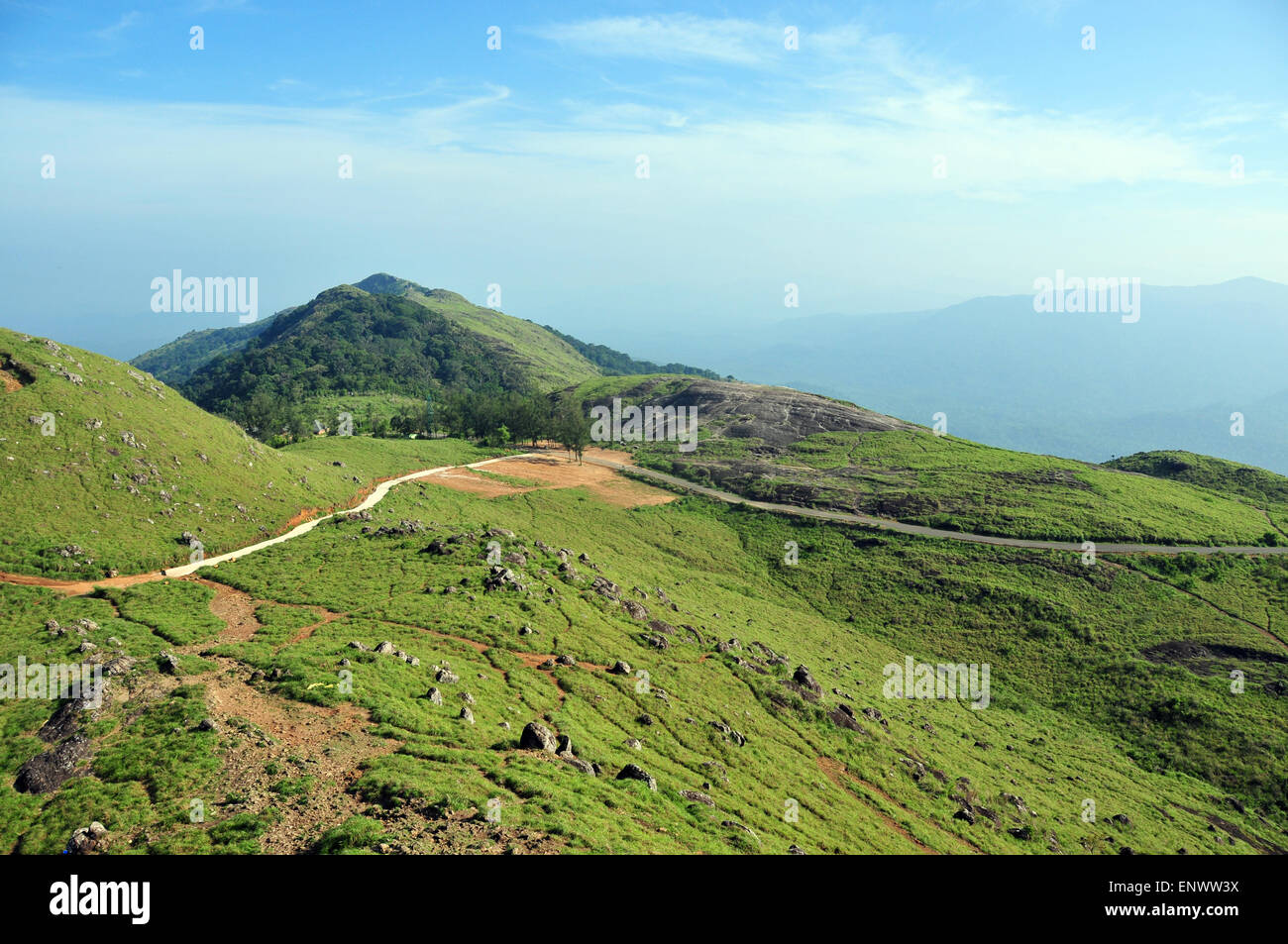 Hills and road Stock Photo - Alamy