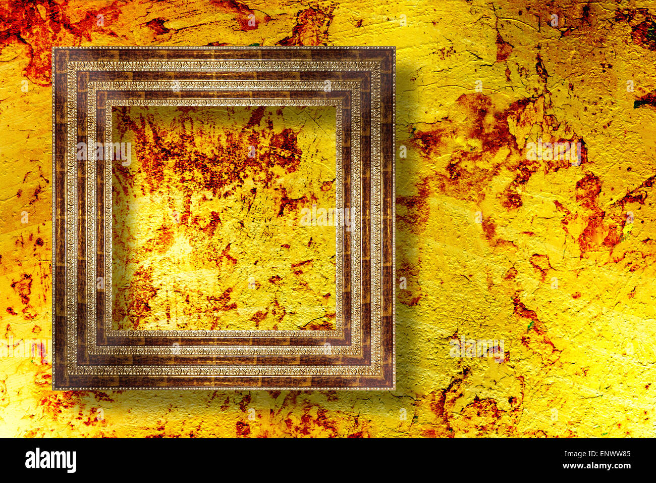 The old stone room with frame in Victorian style Stock Photo - Alamy