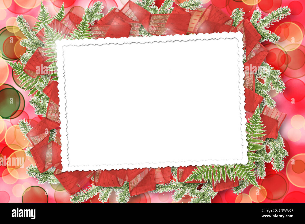 Abstract blur boke background with paper frame and bunch of twigs ...