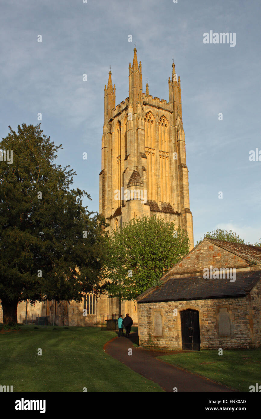 St Cuthbert's church tower from churchyard Stock Photo - Alamy