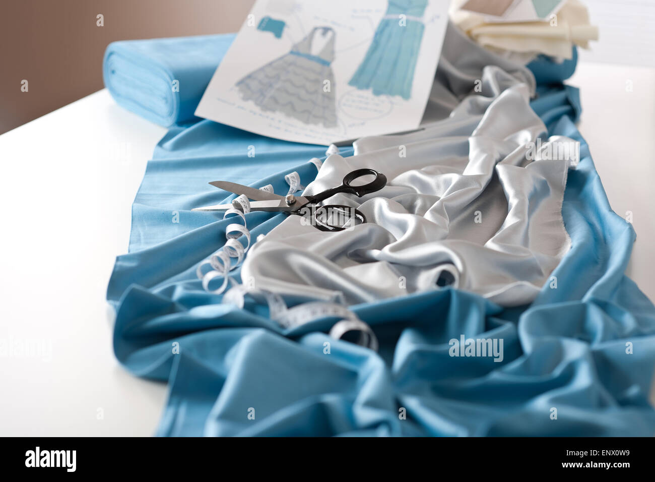 Fashion designer studio with professional equipment Stock Photo - Alamy