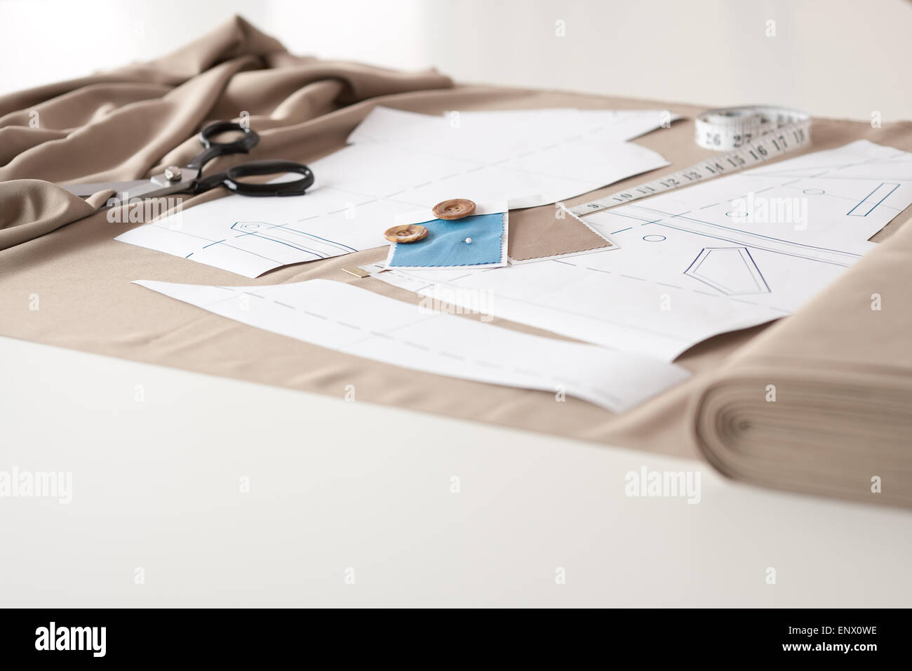 Fashion designer studio with professional equipment Stock Photo - Alamy