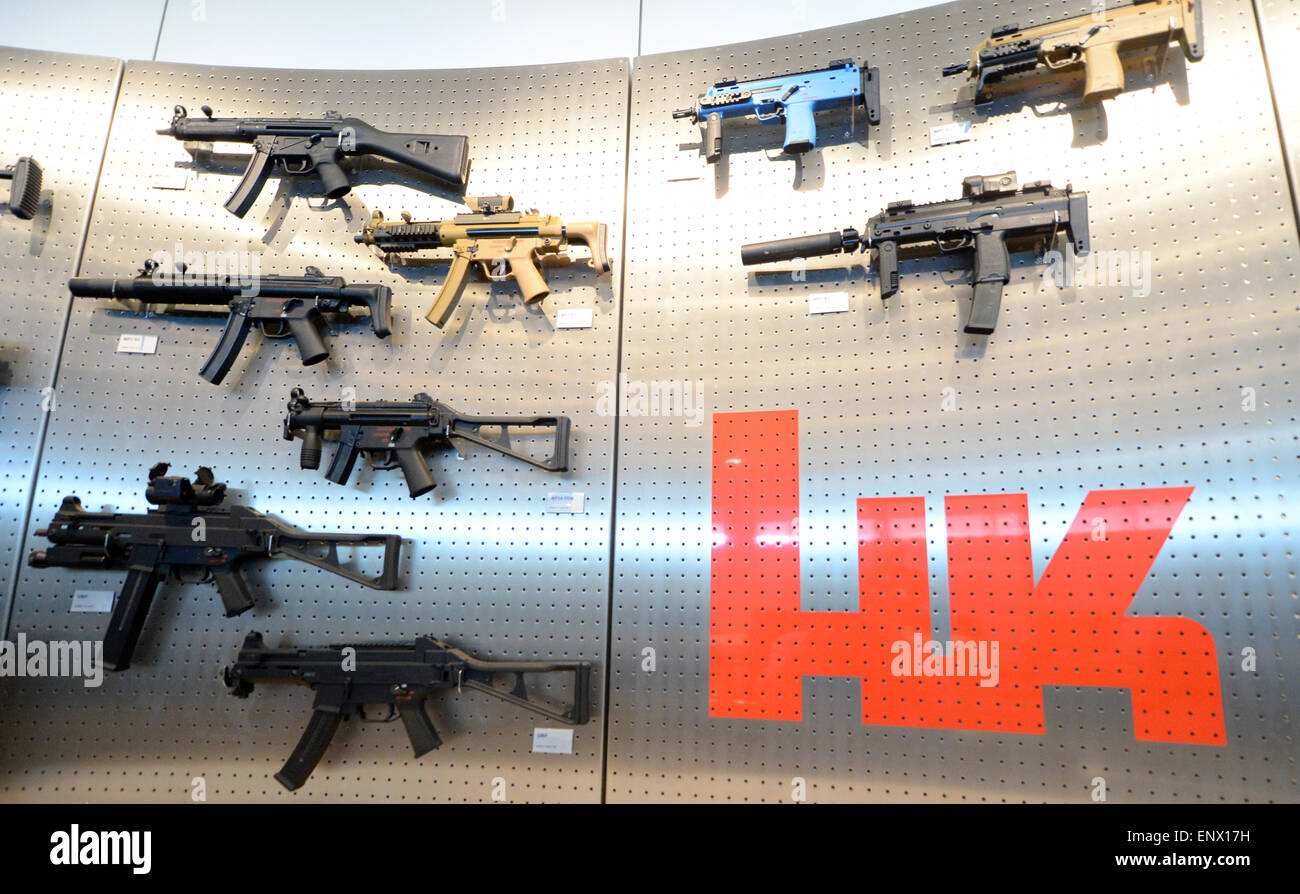 Oberndorf, Germany. 07th May, 2015. Various versions of the MP5 ...