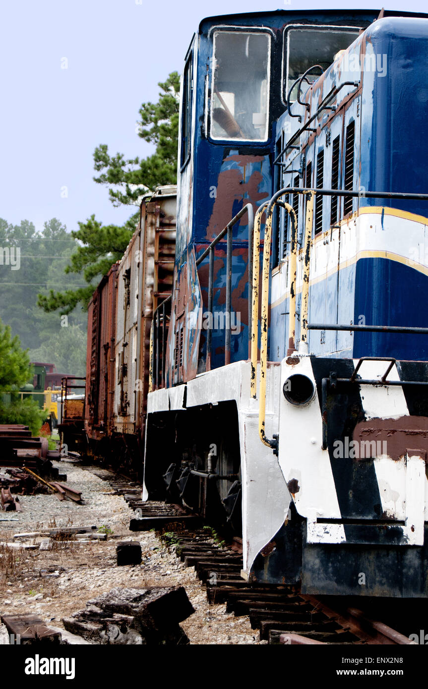 Diesel Train Engine Stock Photo - Alamy