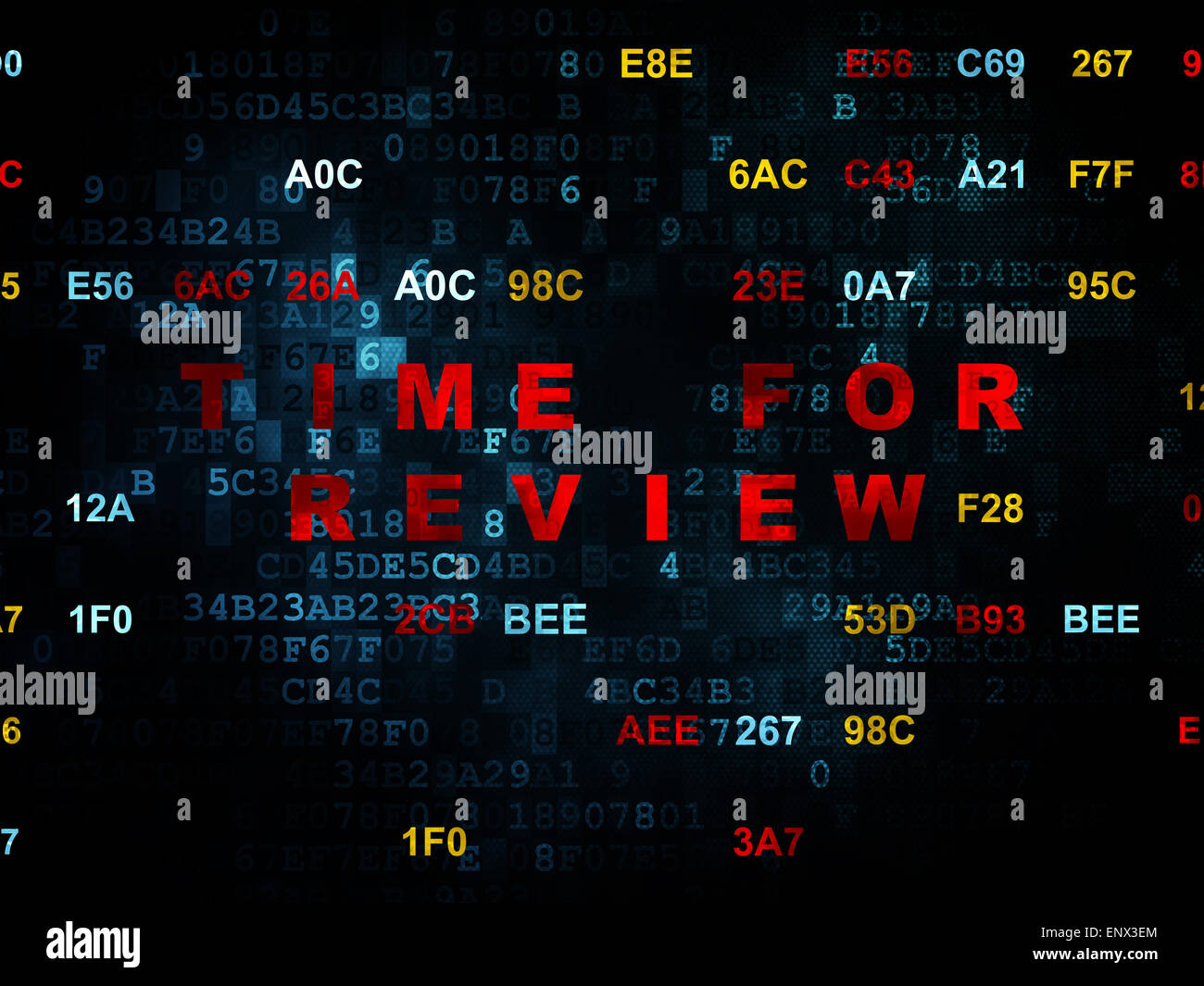 Timeline concept: Time for Review on Digital background Stock Photo - Alamy