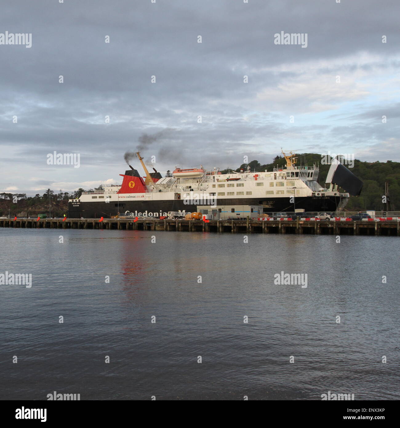 Calmac ferry MV Isle of Lewis docked Stornoway Scotland May 2014 Stock ...