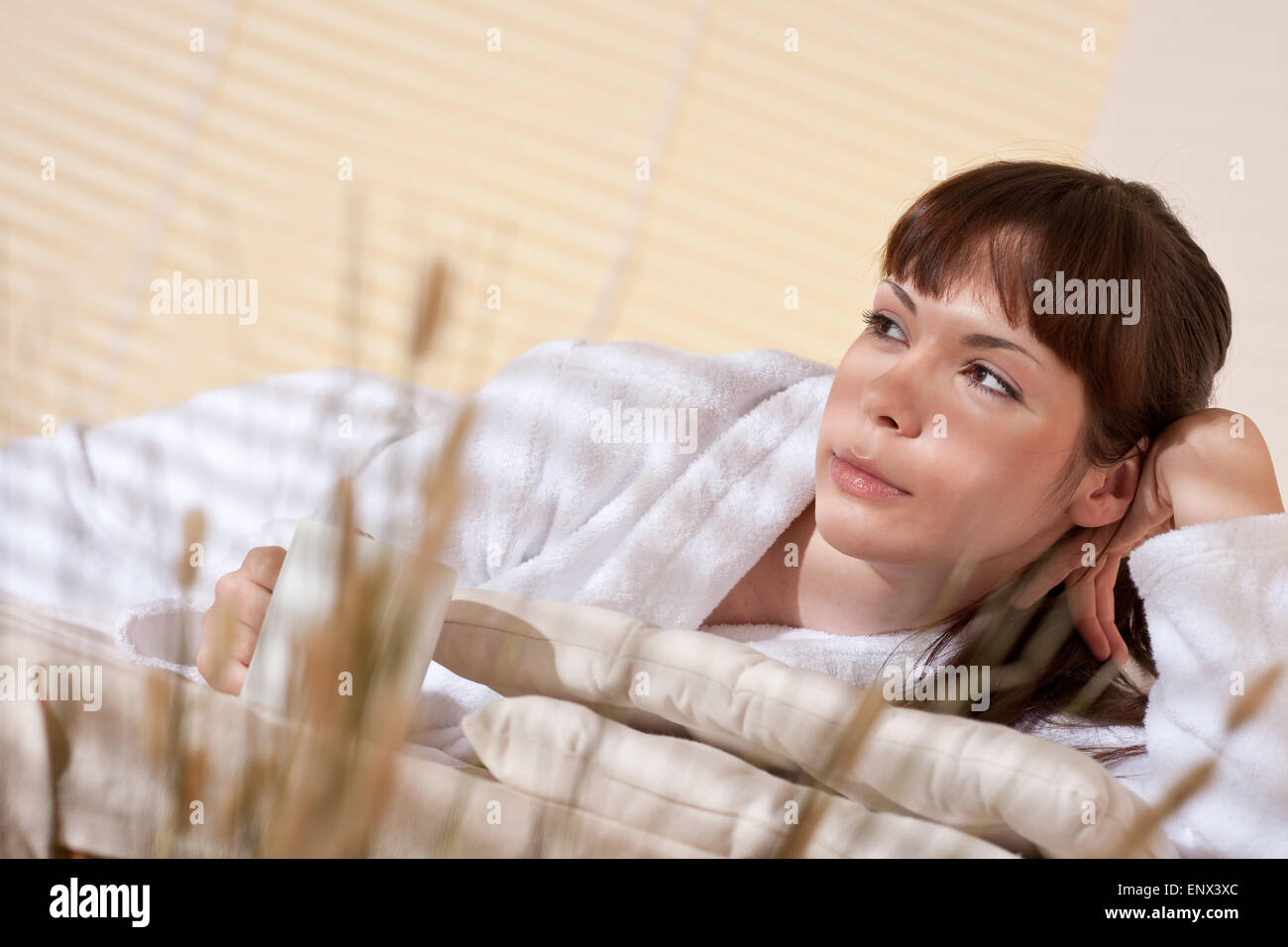 Spa - Young female client at wellness massage Stock Photo - Alamy