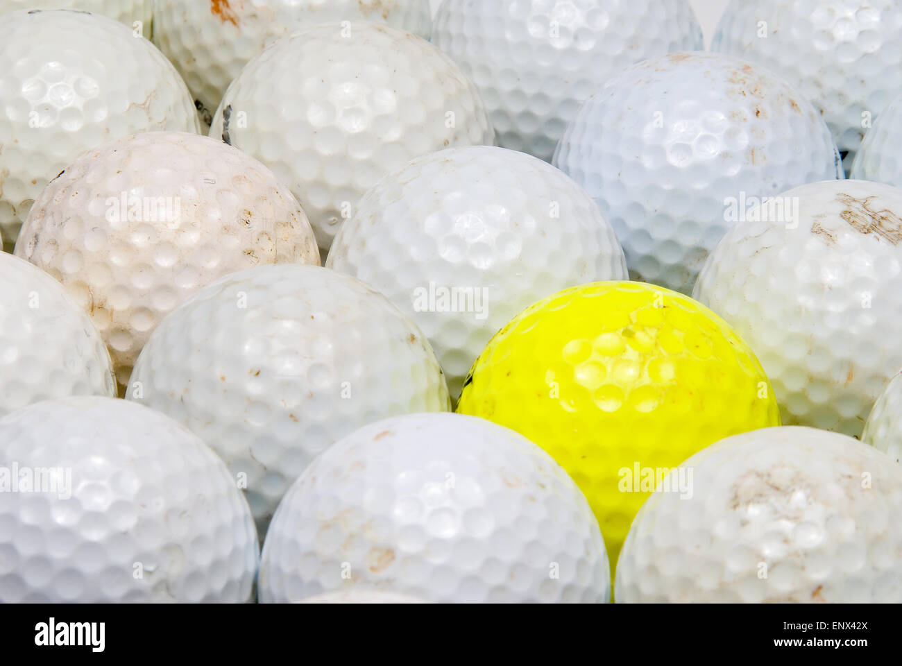 Yellow Golf Ball Stock Photo - Alamy