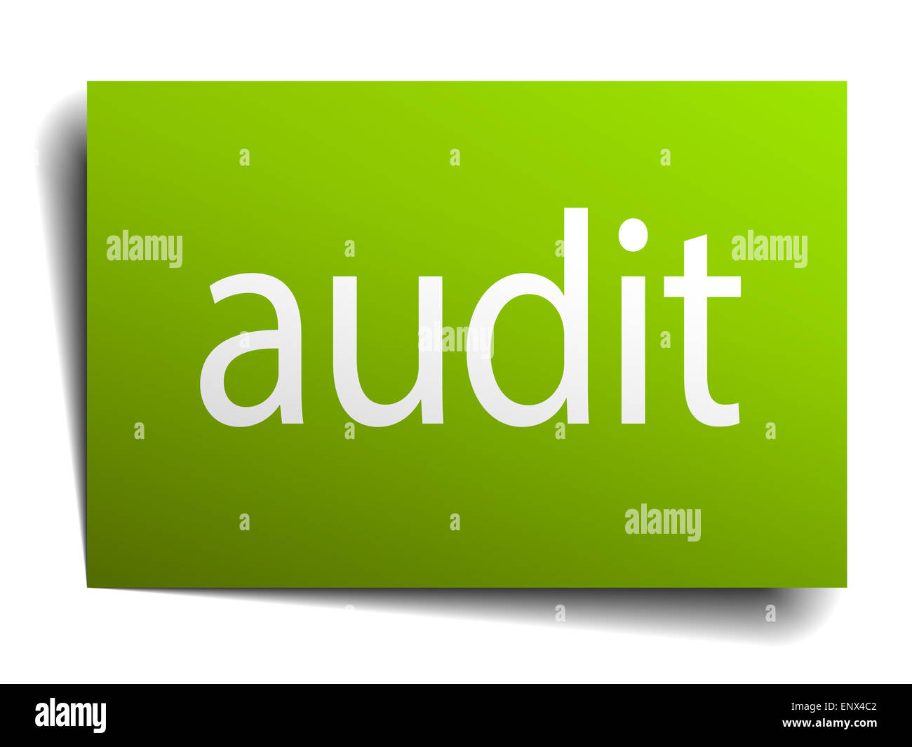 audit green paper sign on white background Stock Photo - Alamy