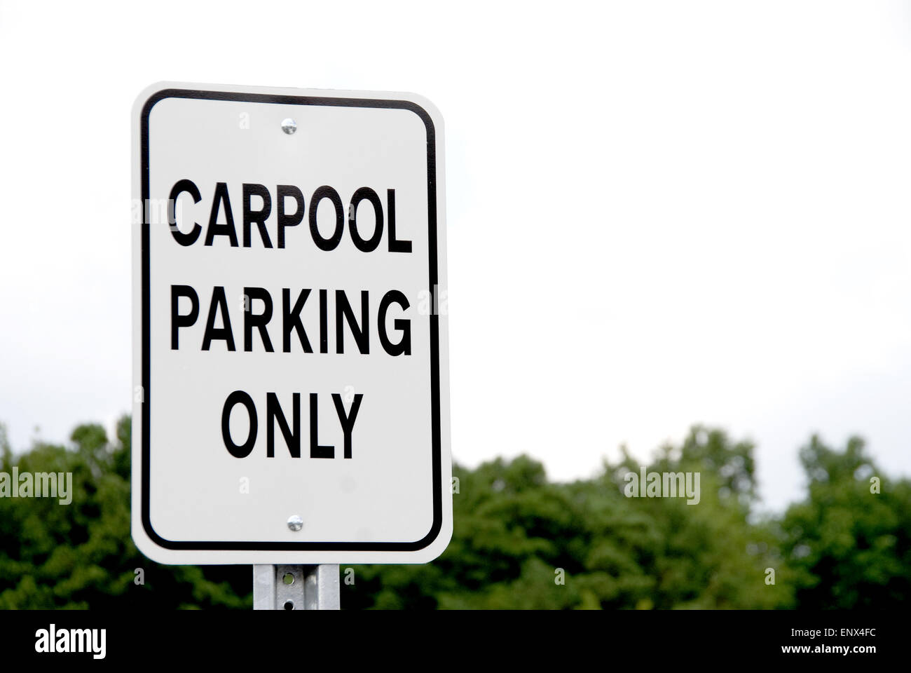 Carpool Parking Only Stock Photo - Alamy
