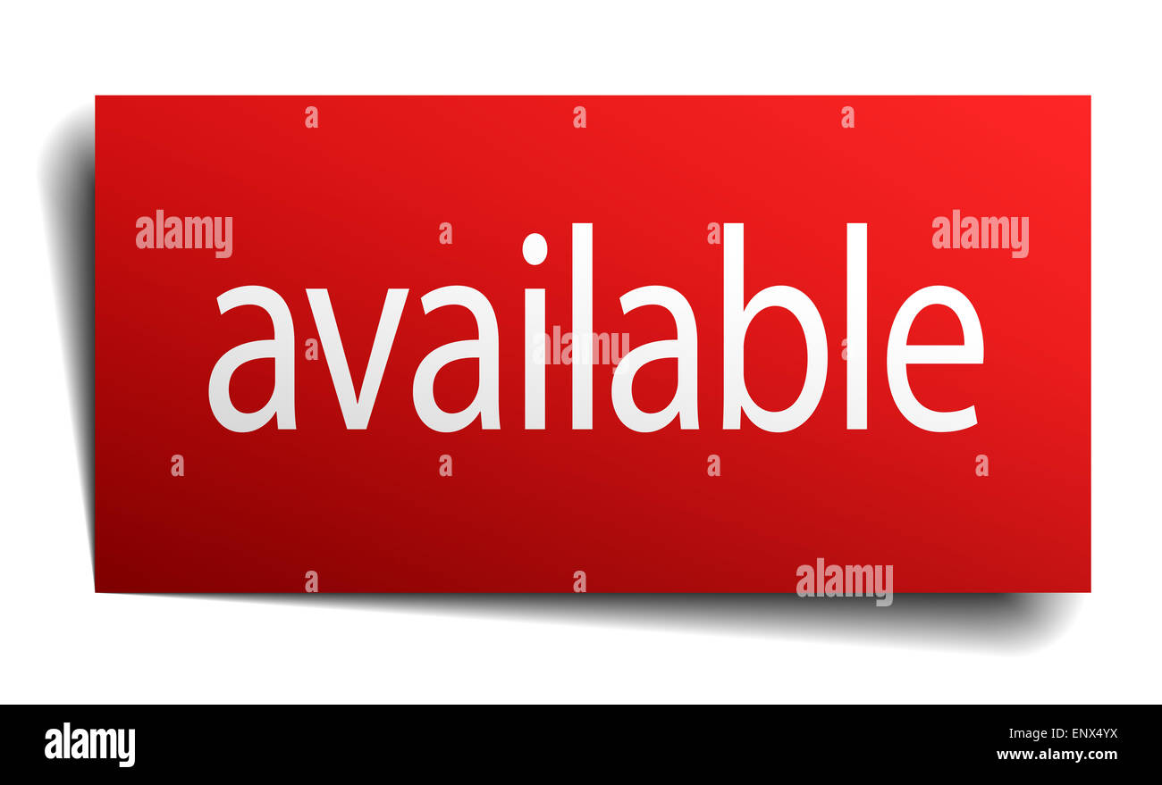 available red paper sign isolated on white Stock Photo - Alamy