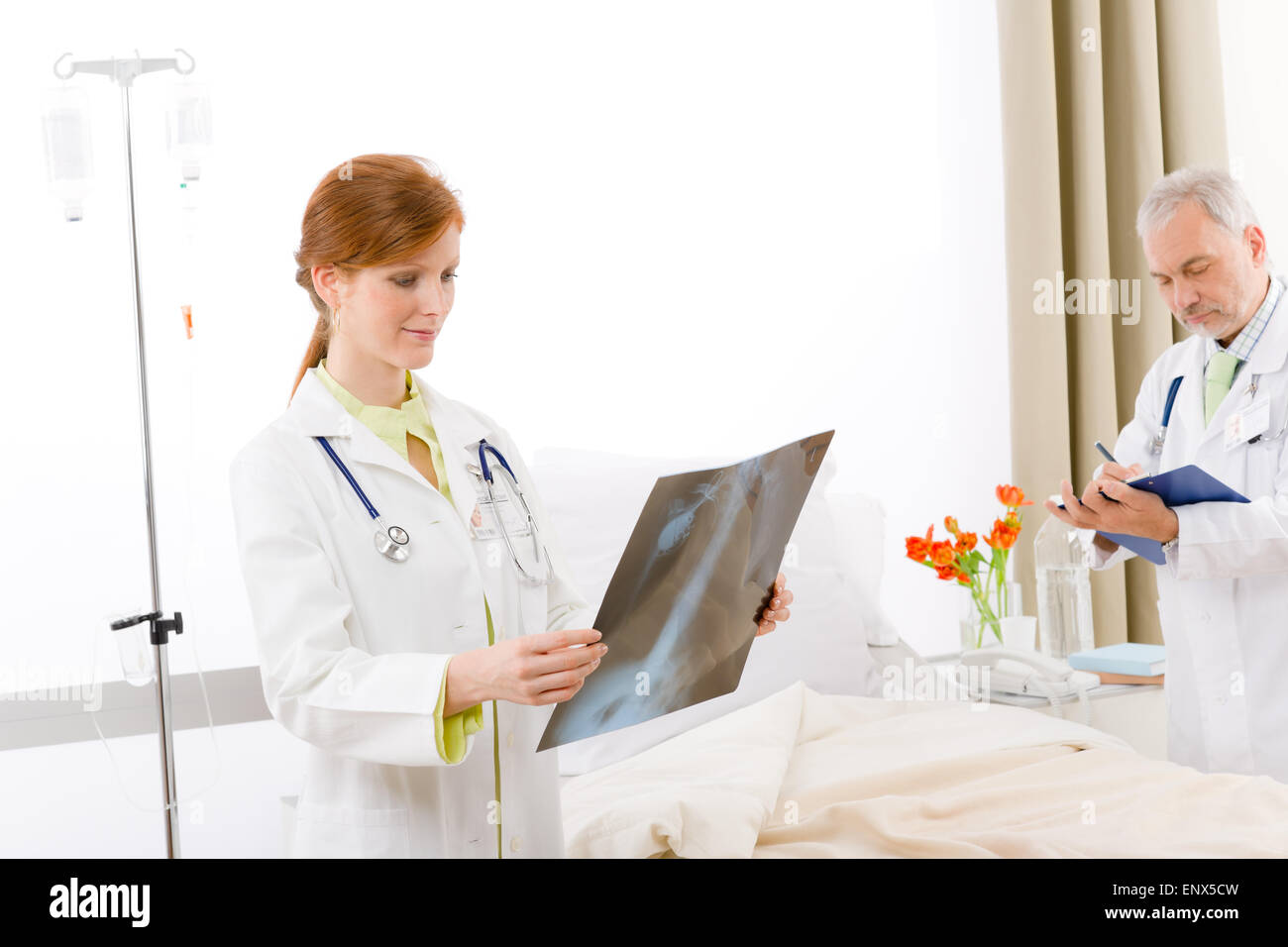 Medical team - portrait doctor x-ray hospital Stock Photo - Alamy