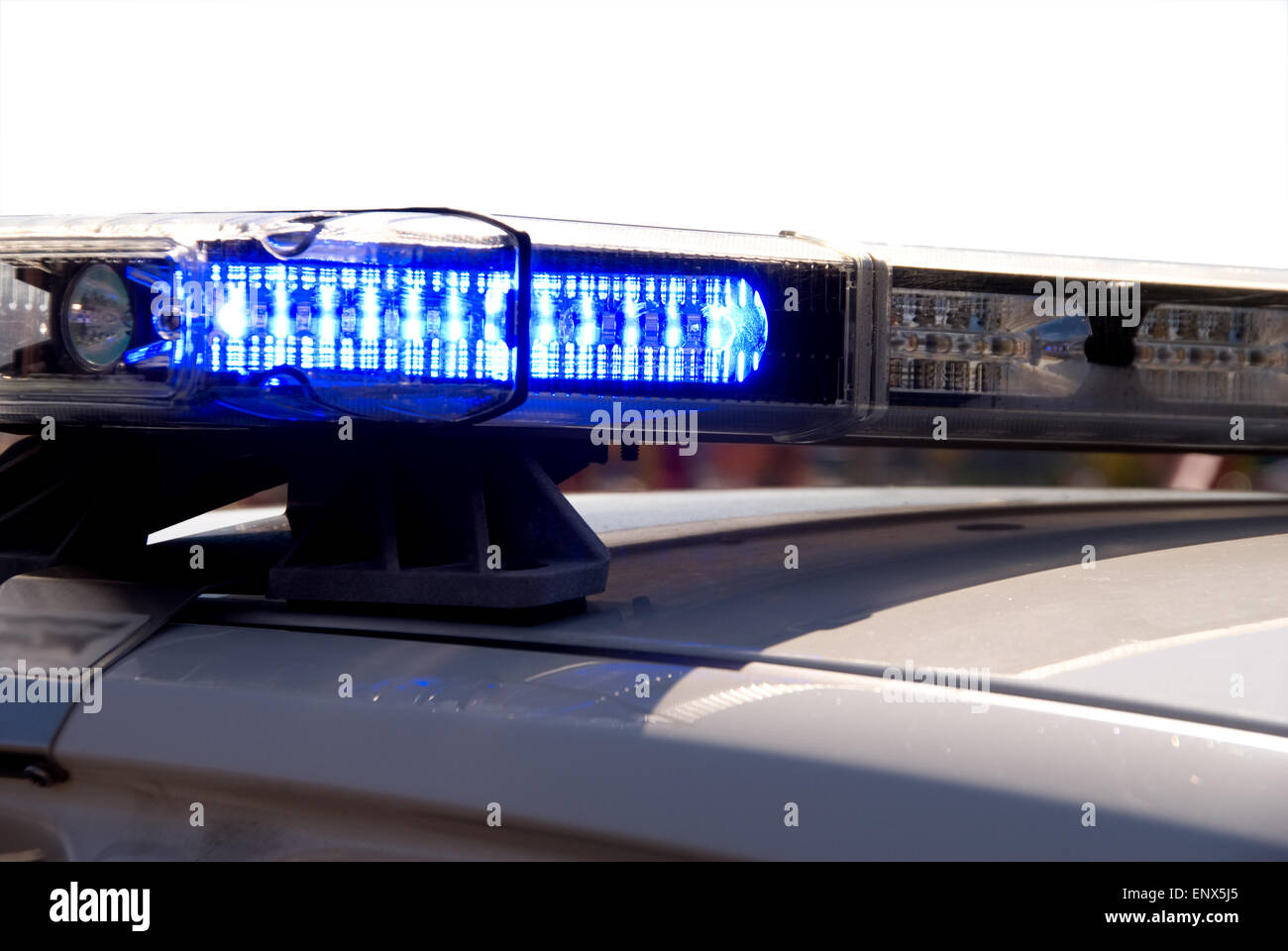 Cop lights flashing hi-res stock photography and images - Alamy
