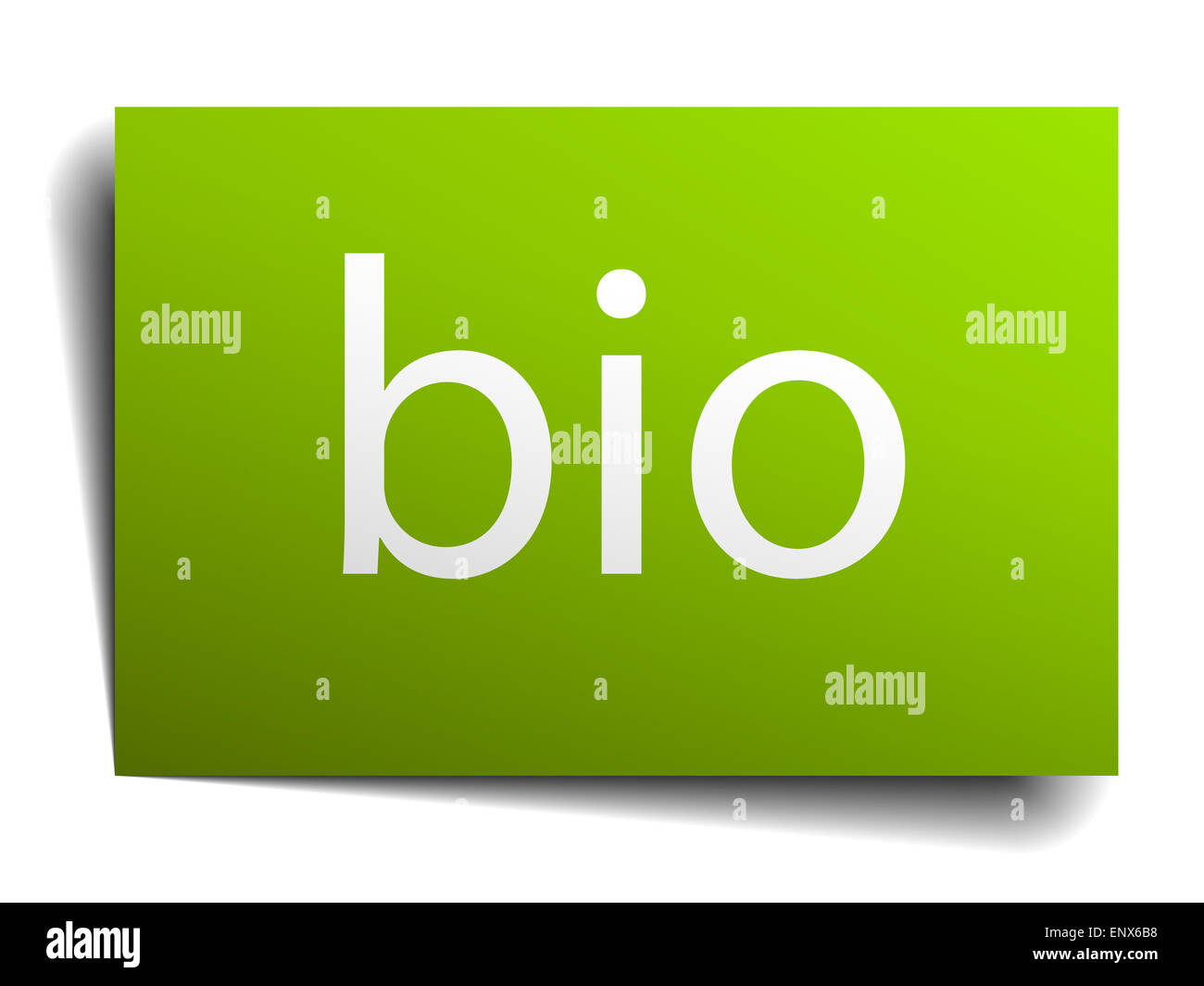 bio green paper sign on white background Stock Photo - Alamy