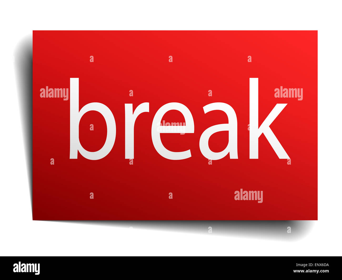 break red paper sign isolated on white Stock Photo - Alamy