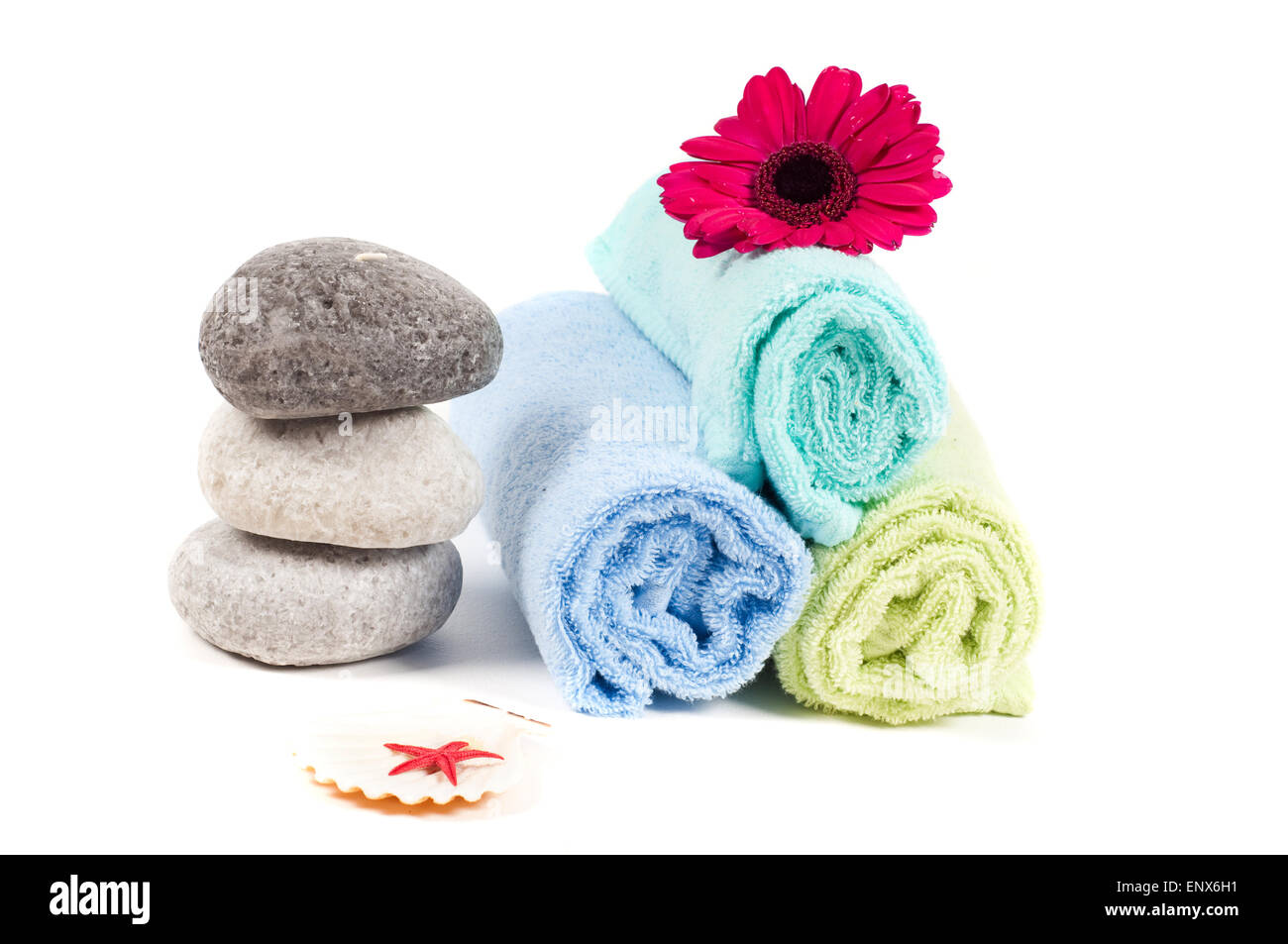 Bath accessories spa stones hi-res stock photography and images - Alamy