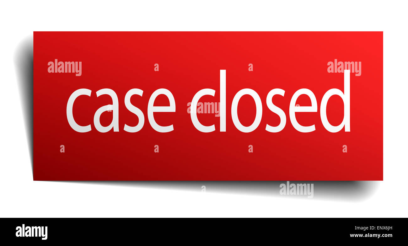 case closed red paper sign isolated on white Stock Photo - Alamy case closed red paper sign isolated on white Stock Photo - Alamy