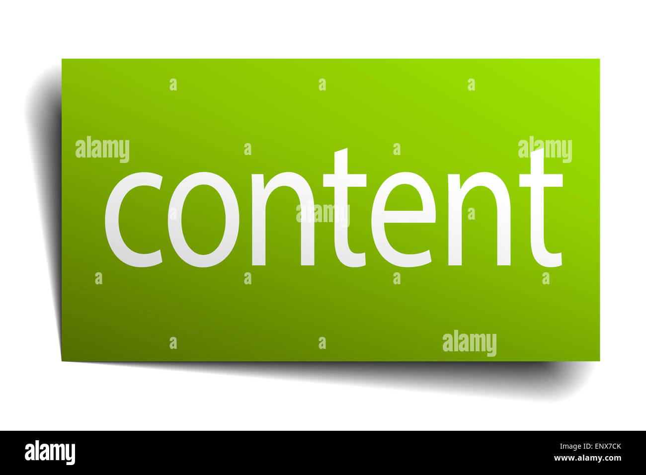 content green paper sign on white background Stock Photo - Alamy