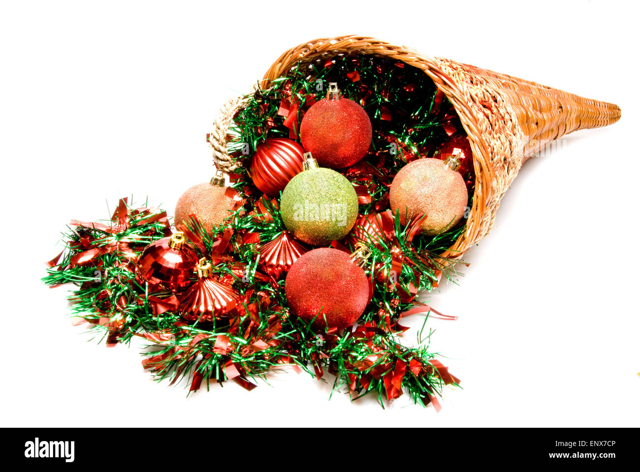 Original Vintage Christmas Cornucopia Painting by La Plant red ...