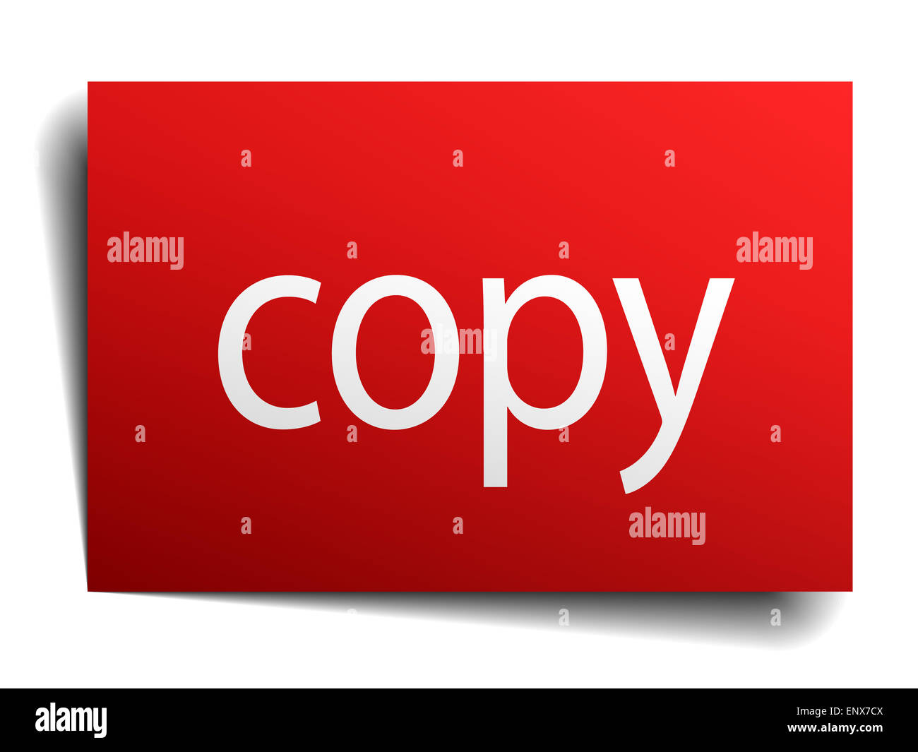 copy red paper sign isolated on white Stock Photo - Alamy