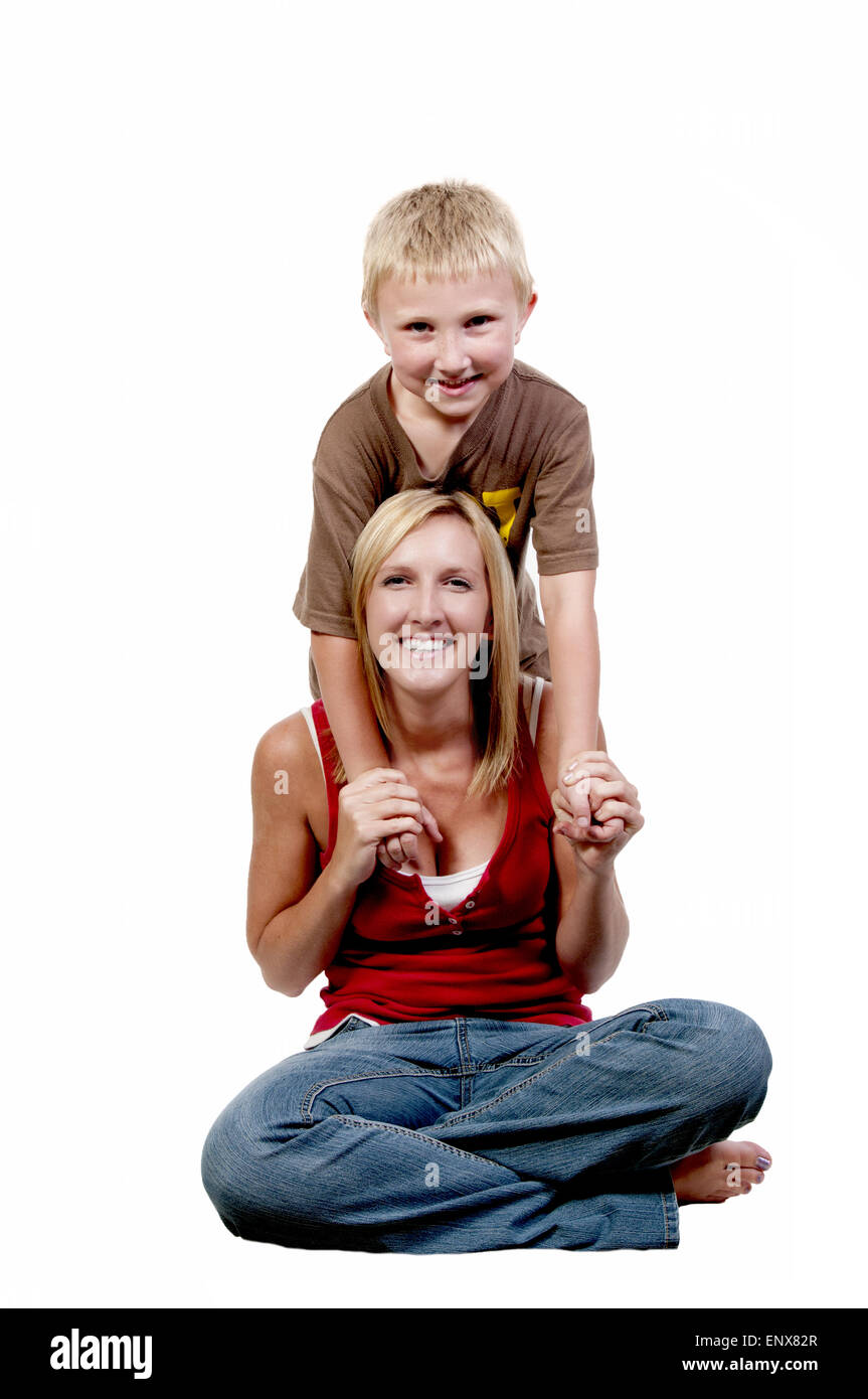 Mother and Son Stock Photo - Alamy