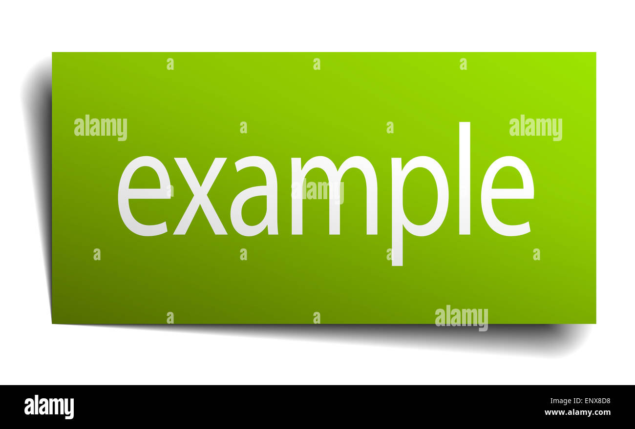 example green paper sign isolated on white Stock Photo - Alamy
