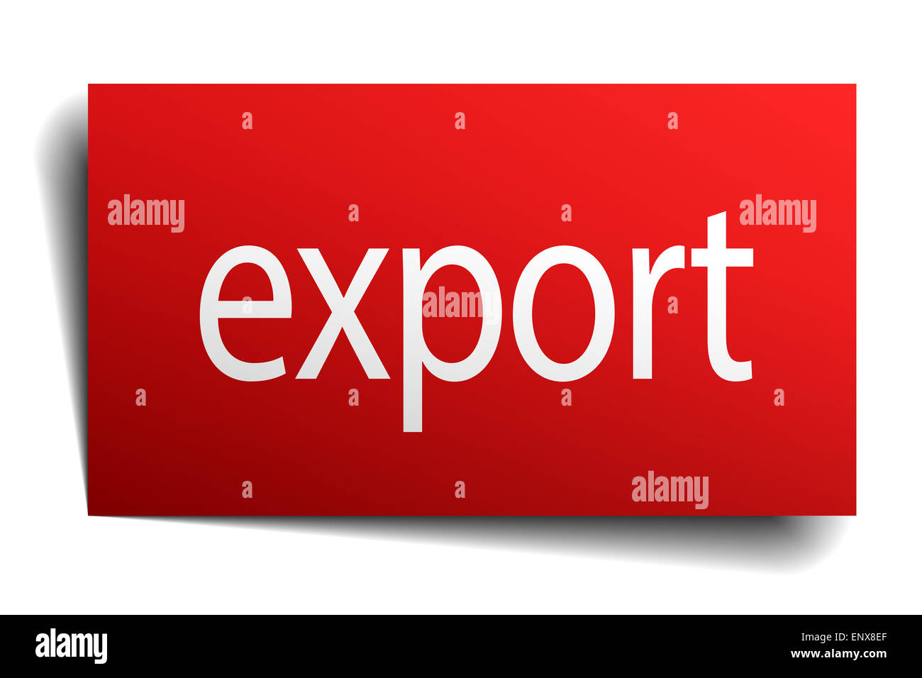 export red square isolated paper sign on white Stock Photo - Alamy