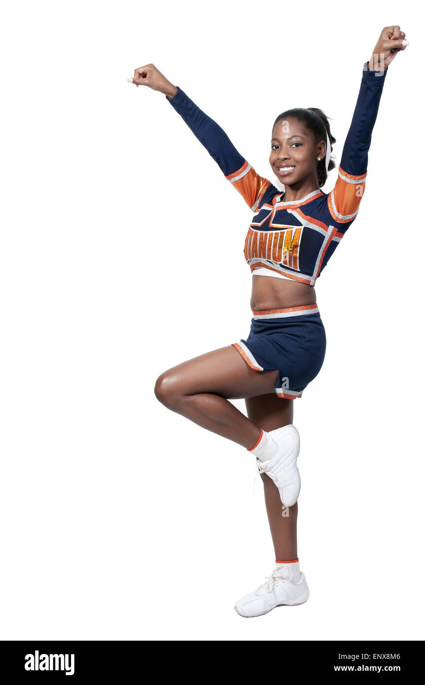 Black Girl Cheerleader Stock Photo - Alamy