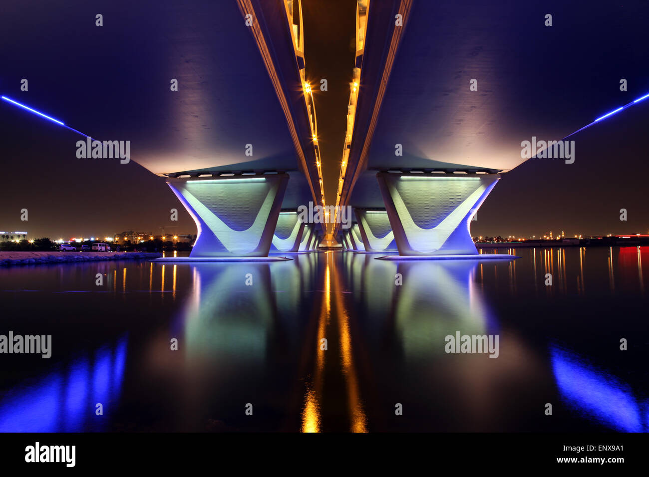 Al Garhoud Bridge in Dubai Stock Photo - Alamy