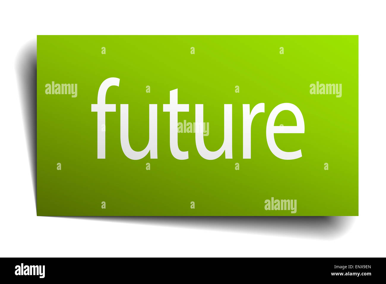 future green paper sign isolated on white Stock Photo - Alamy