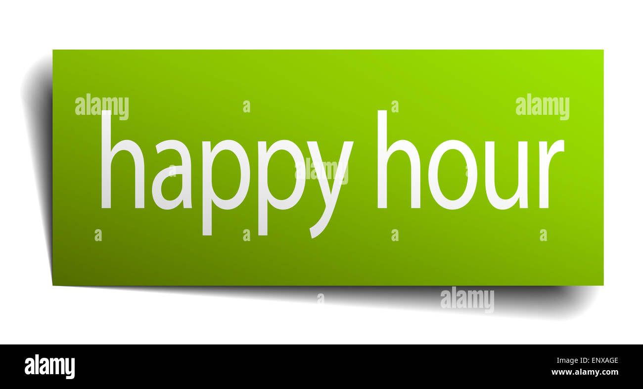 Happy hour sign paper hi-res stock photography and images - Alamy